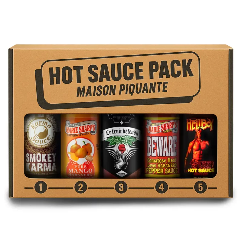 Pack Hot Ones King of US 5 Sauces - Coffret idéal pour challenge